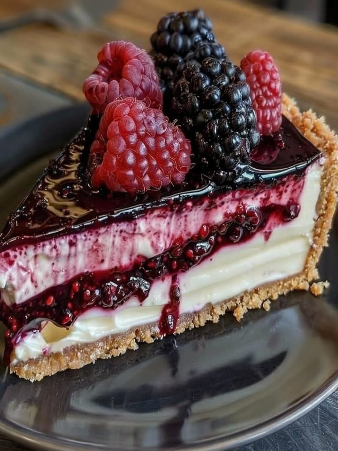 Blackberry Raspberry Heaven Cheesecake Recipe - hurryupmeals