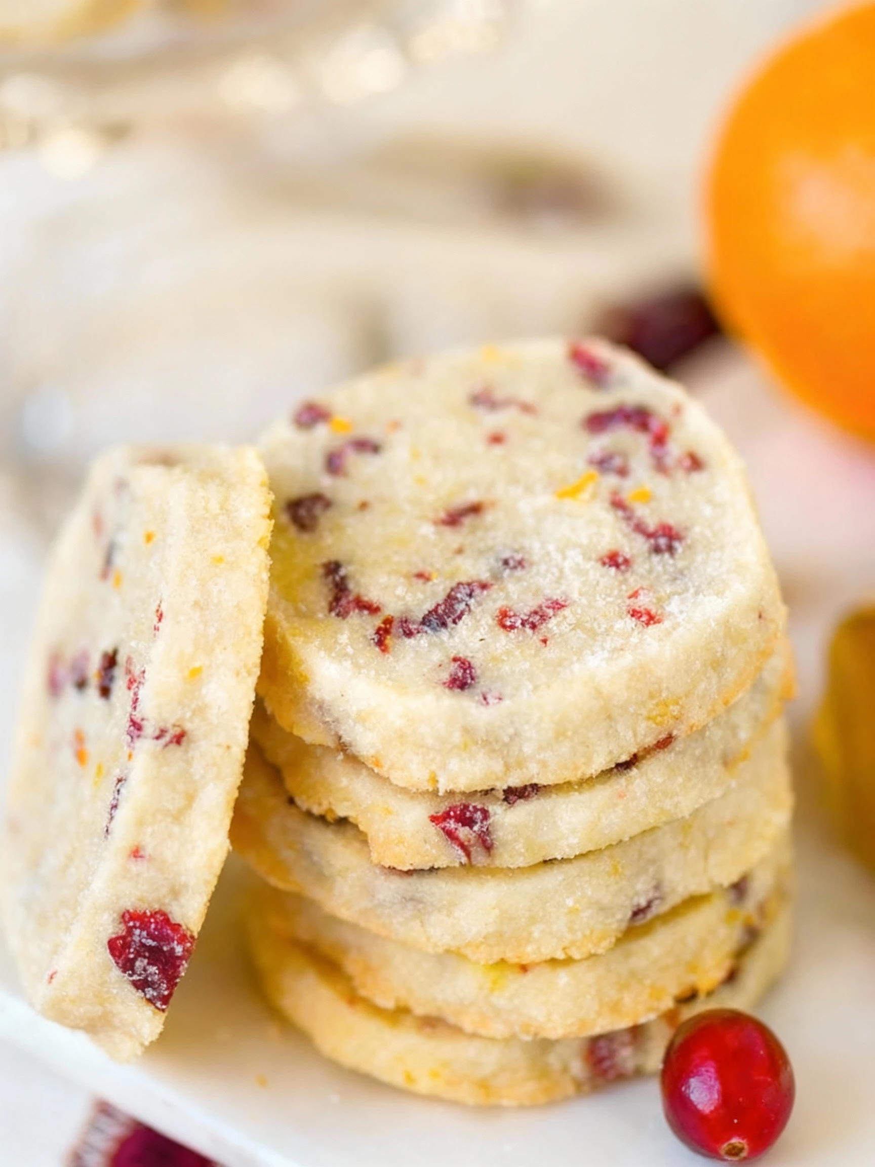 Cranberry Orange Shortbread Cookies Recipe - hurryupmeals