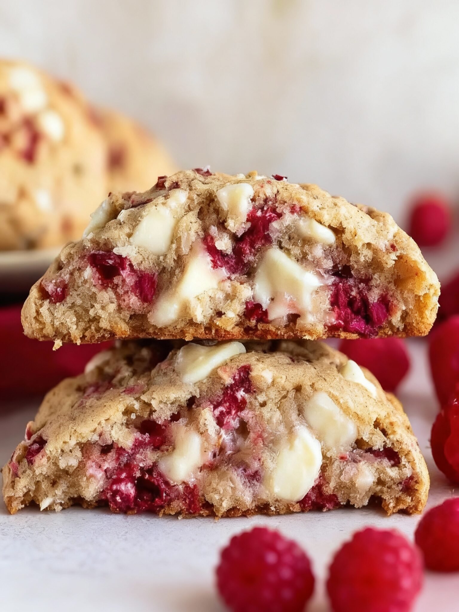 White Chocolate Raspberry Cookies Recipe - hurryupmeals