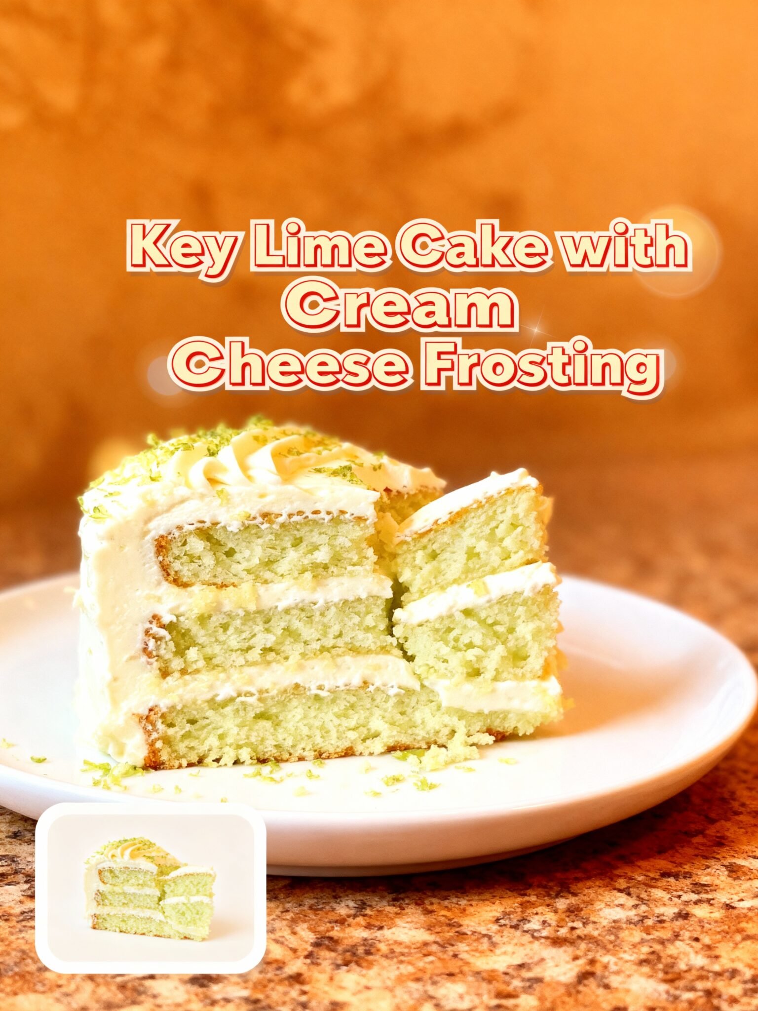 Key Lime Cake with Cream Cheese Frosting Recipe - hurryupmeals