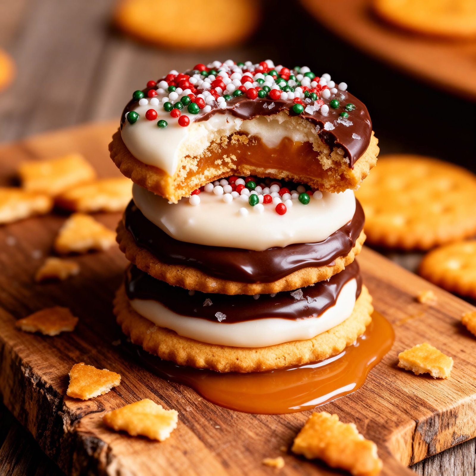 Salted Caramel Ritz Cracker Cookies Recipe - hurryupmeals